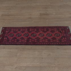 Hand-Knotted Aqcha Runner From Afghanistan (SN:22476) Olney Oriental Rugs