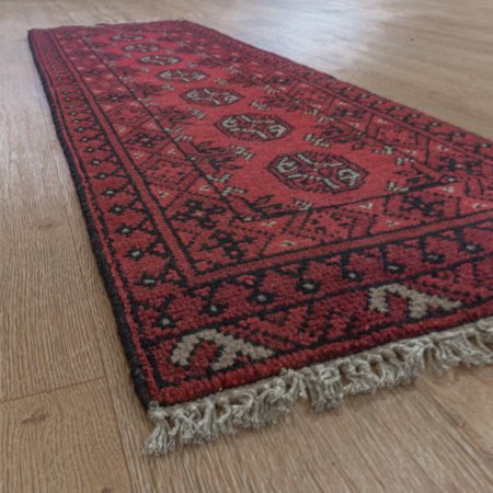 Hand-Knotted Aqcha Runner From Afghanistan (SN:22476) Olney Oriental Rugs