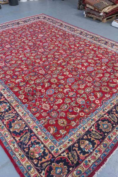 Hand-Knotted Mashad Rug From Iran (Persian) (SN:21030) Olney Oriental Rugs