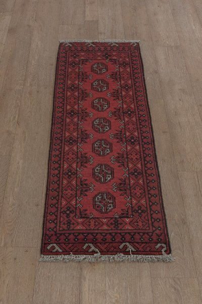 Hand-Knotted Aqcha Runner From Afghanistan (SN:22476) Olney Oriental Rugs