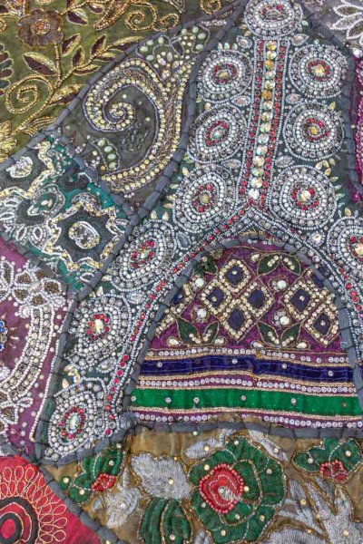 Embroidered Shisha Wall Hanging From India (SN:22982) Olney Oriental Rugs