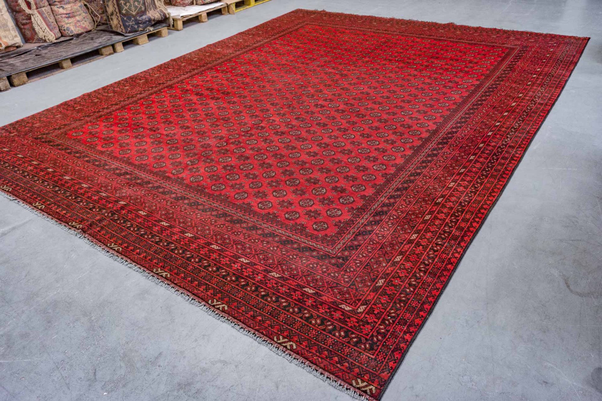 Hand-Knotted Aqcha Rug From Afghanistan (SN:21029) Olney Oriental Rugs