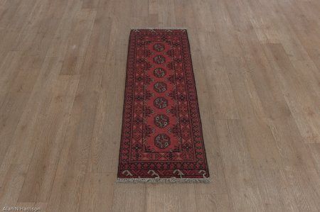 Hand-Knotted Aqcha Runner From Afghanistan (SN:22476) Olney Oriental Rugs