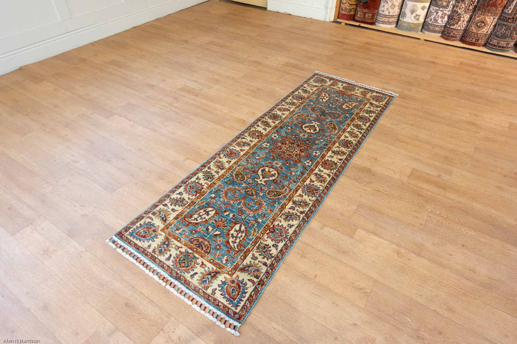 Hand-Knotted Fine Sozani Runner From Afghanistan (SN:23016) Olney ...