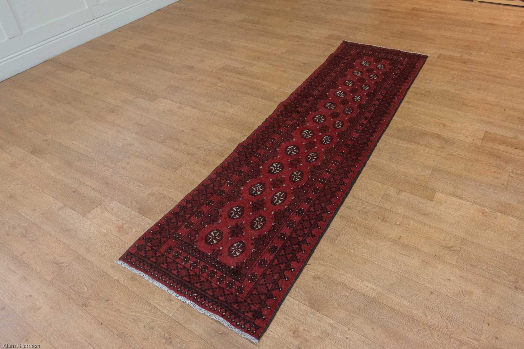 Hand-Knotted Aqcha Runner From Afghanistan (SN:23104) Olney Oriental Rugs