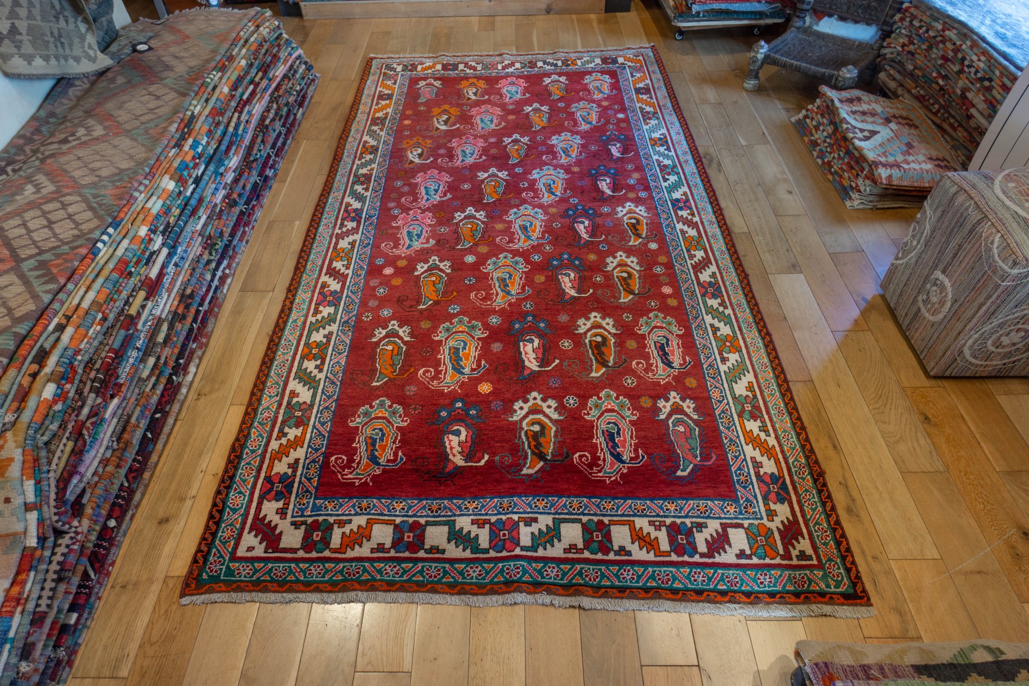 Hand-Knotted Shiraz Rug From Iran (Persian) (SN:26226) Olney Oriental Rugs
