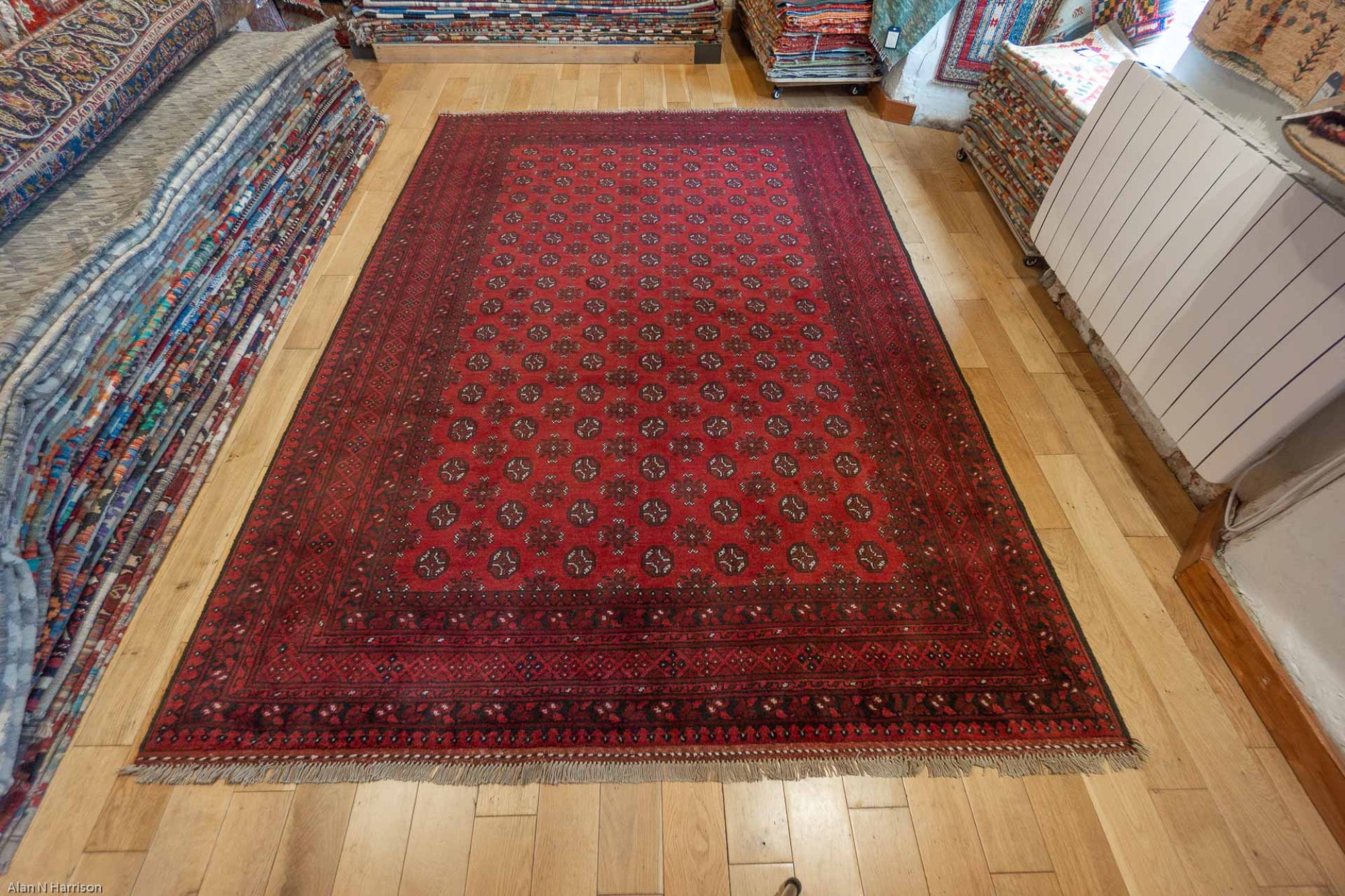 Hand-Knotted Aqcha Rug From Afghanistan (SN:27412) Olney Oriental Rugs